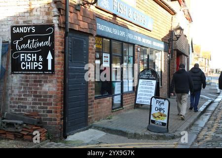 Sandy's fish and chips, 2/3 Back Street, Folkestone, Kent, England ...