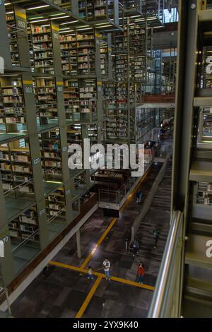 Interior view of Vasconcelos Library in the Downtown area of Mexico ...