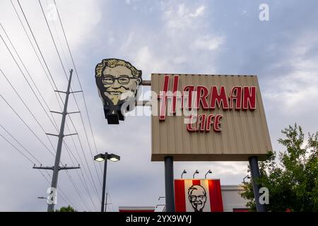World's First KFC (Kentucky Fried Chicken) restaurant bucket sign in ...