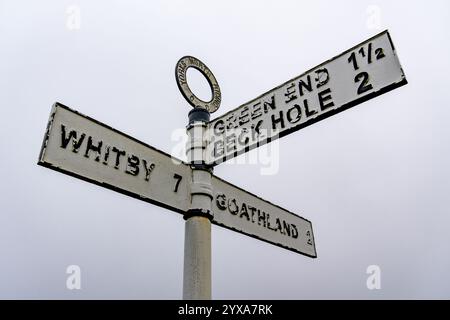 Goathland road signs Stock Photo - Alamy