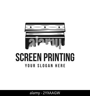 Screen Printing Vector Logo Template Stock Vector Image & Art - Alamy