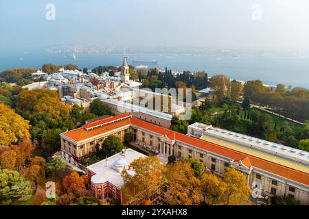 Awesome aerial view of the Topkapi Palace in Istanbul, Turkey Stock ...