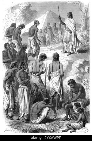 Theodore (Téwodros) II, Emperor of Ethiopia, on his death bed ...