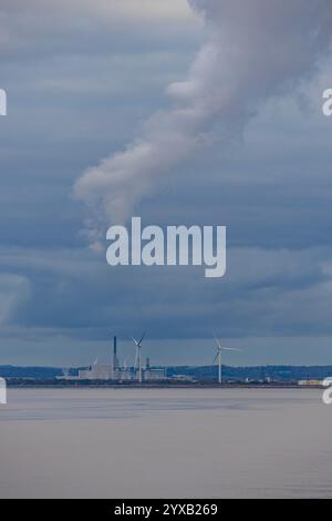 Seabank power station Avonmouth and wind turbines Stock Photo - Alamy