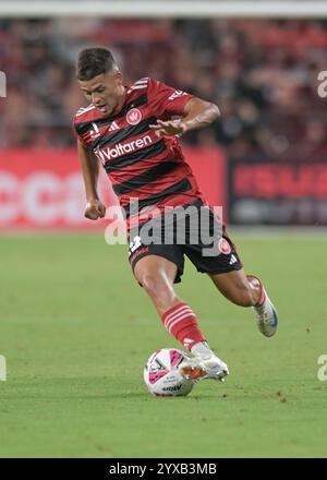 Sydney, Australia. 14th Dec, 2024. Gabriel Cleur of the Wanderers ...