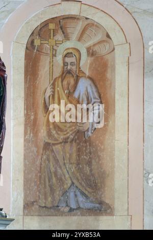 Holy Trinity, fresco in the Church of Saint Saint Michael in Vugrovec ...