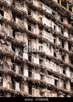 Demolition of the old Royal Liverpool Hospital showing floors and rooms ...