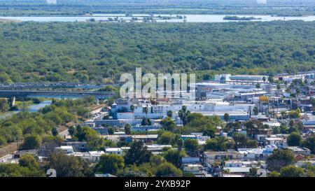 (241215) -- REYNOSA, Dec. 15, 2024 (Xinhua) -- This aerial drone photo ...