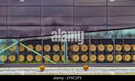 Distillery window views Stock Photo - Alamy