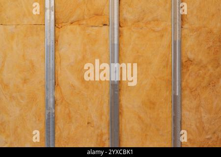 a new drywall with insulation and metal studs Stock Photo - Alamy
