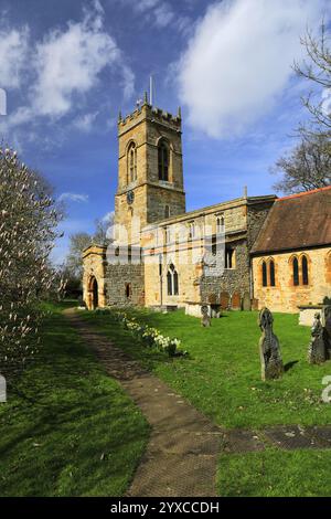 St Peters church, Cogenhoe village, Northamptonshire county; England ...