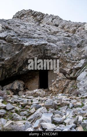 The cave of Zeus at the Naxos Island Stock Photo - Alamy