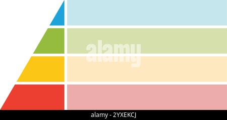 Levels of triangular pyramid. Half triangle pyramid chart. Maslow layer ...
