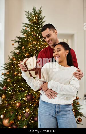 A beautiful living room decorated for Christmas Stock Photo - Alamy