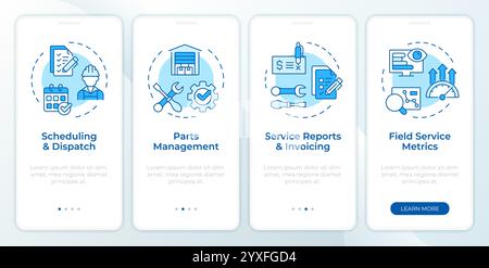 Key components of FSM onboarding mobile app screen Stock Vector Image & Art - Alamy