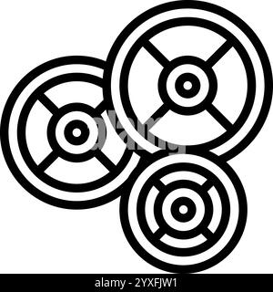 weight plates fitness tool line icon vector. weight plates fitness tool ...