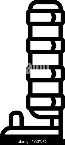 bone splint fracture injury line icon vector illustration Stock Vector ...