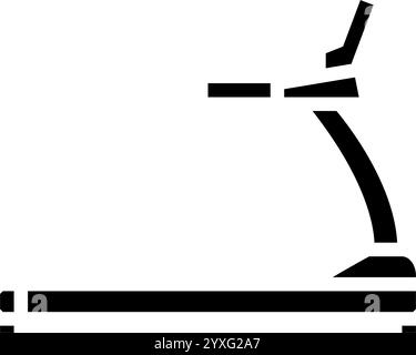 treadmill fitness tool glyph icon vector. treadmill fitness tool sign ...