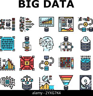 big data analytics hadoop icons set vector Stock Vector Image & Art - Alamy