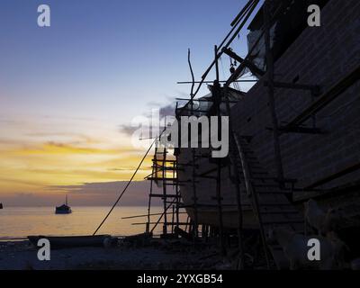 Shipyard in Tana Beru, Sulawesi, one of the four Great Sunda Islands ...