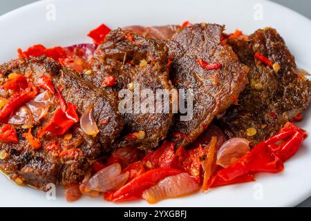 Jerado balado or Dendeng balado is a traditional cuisine from west ...