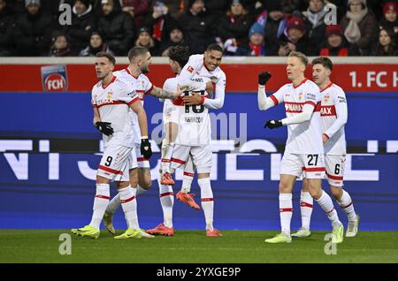 Goal celebration Ermedin Demirovic VfB Stuttgart (09) Gesture Gesture ...