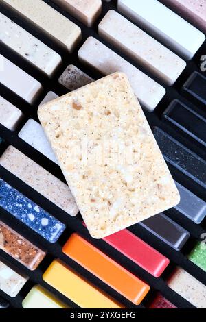 Porcelain stoneware artificial stone square samples as kitchen ...