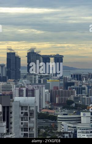 Skyscrapers, View from Novena over Downtown to Marina Bay, early ...
