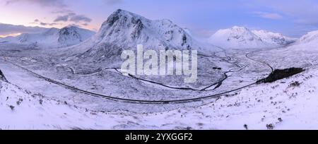 Breathtaking panorama of the mountains in Glencoe at rain, Scotland ...