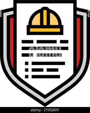 safety audit injury prevention color icon vector illustration Stock ...