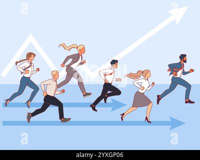 Busy man rushing to work cartoon illustration Stock Vector Image & Art ...