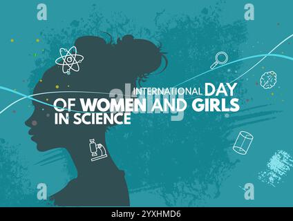 International Day of Women and Girls in Science illustration Stock ...