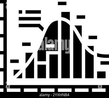 histogram big data glyph icon vector illustration Stock Vector Image ...