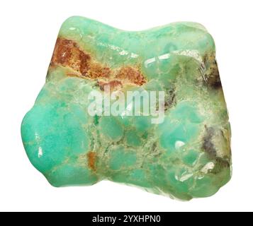 Beautiful chrysoprase isolated on white. Natural gemstone Stock Photo ...