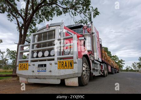 Road Train - Injune Stock Photo - Alamy