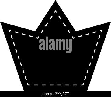 Isolated crown icon dotted sticker Stock Vector Image & Art - Alamy