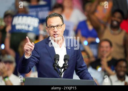 Pennsylvania Gov. Josh Shapiro speaks during a news conference ...