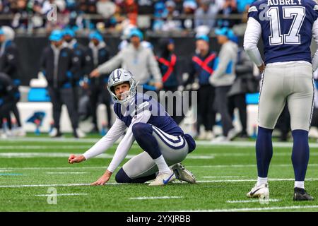 Dallas Cowboys' Bryan Anger (5) and Brandon Aubrey, right, celebrate ...