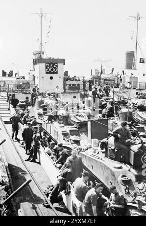 Allied Preparations For D-day Sherman tanks of the 13th/18th Hussars ...