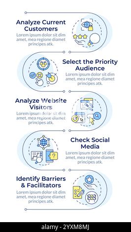 Audience analysis infographic vertical sequence Stock Vector Image & Art - Alamy