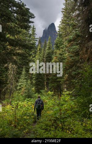 Hiking to Upper Two medicine Lake, Glacier National Park, Montana, USA ...