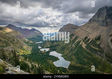 View of Bullhead Lake from Swiftcurrent Pass, Glacier National Park ...