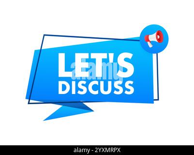 Let's discuss banner inviting people to talk and communicate Stock ...