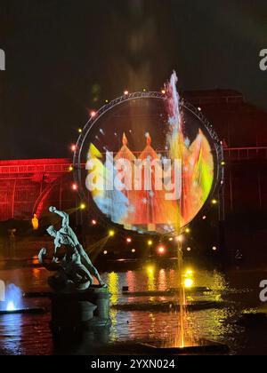 Christmas lightning show in Kew Gardens, London, UK Stock Photo - Alamy