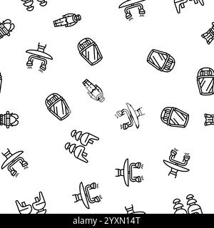 ppe protective safety kit seamless pattern vector Stock Vector Image ...