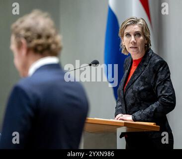 DEN HAAG - Ingrid Michon-Derkzen (VVD) and Derk Boswijk (CDA) during a ...