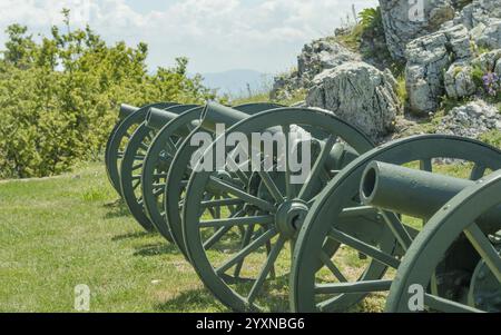 One of the Carpathian peaks on a cloudy and foggy day, Synevyrska ...