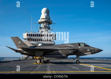 Italian Navy F-35B on the flight deck of the ITS Cavour aircraft ...