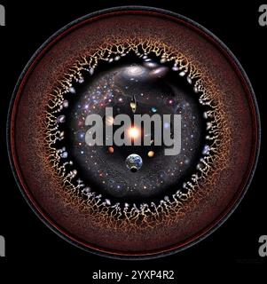 Solar system poster of Neptune Stock Photo - Alamy