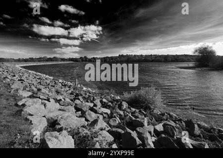 Summer view over the Daventry Country Park, Daventry town ...